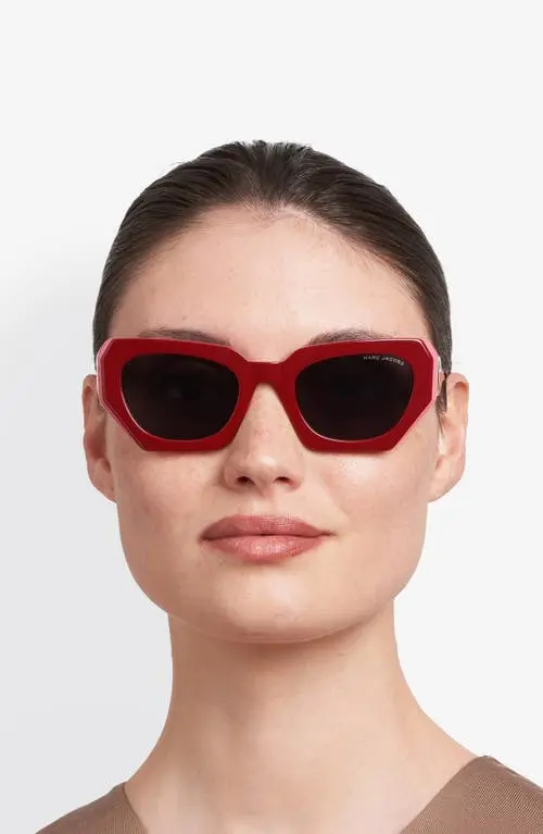 Marc Jacobs 52mm Geometric Sunglasses - Burgundy Fuchsia