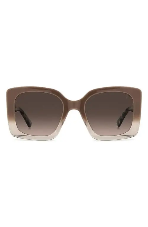 STUART WEITZMAN 53mm Square Sunglasses - Beige