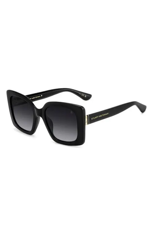 STUART WEITZMAN 53mm Square Sunglasses - Black