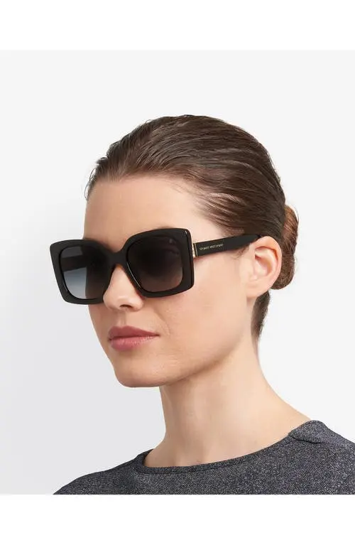 STUART WEITZMAN 53mm Square Sunglasses - Black
