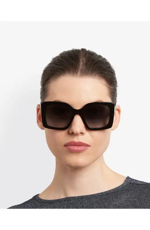 STUART WEITZMAN 53mm Square Sunglasses - Black