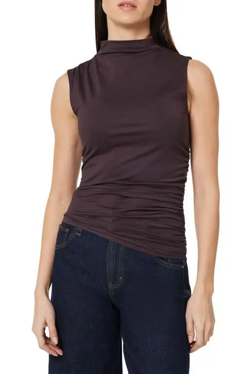 Habitual Ruched Sleeveless Top - Chocolate