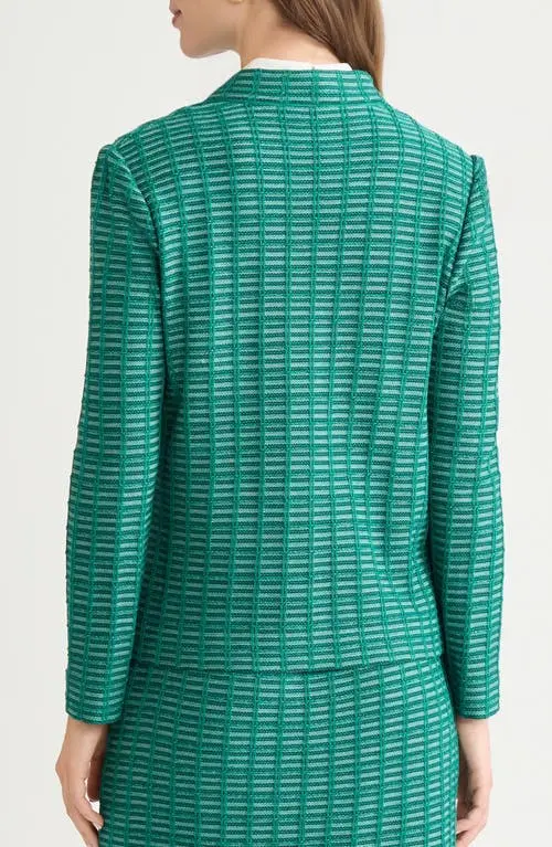 Ming Wang Chain Detail Ottoman Knit Jacket
