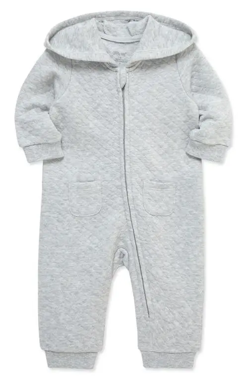 LITTLE ME Quilted Hooded Romper