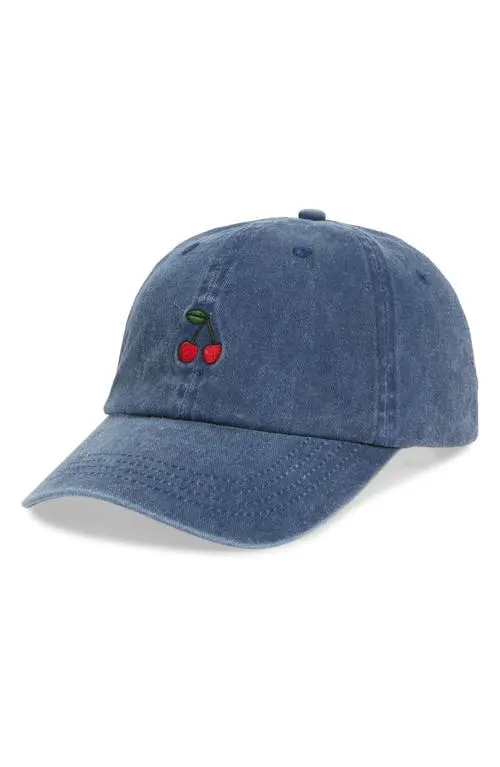 Bp. Embroidered Baseball Cap - Navy Cherry Graphic