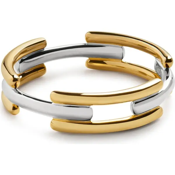 Monica Vinader Signature Link Stack Ring - 18k Gold Vermeil