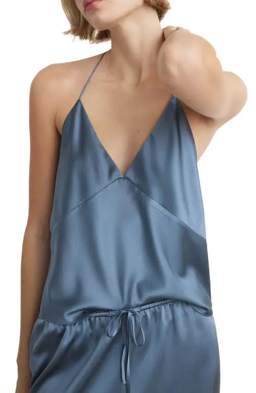 Mango Stretch Silk Camisole - Blue