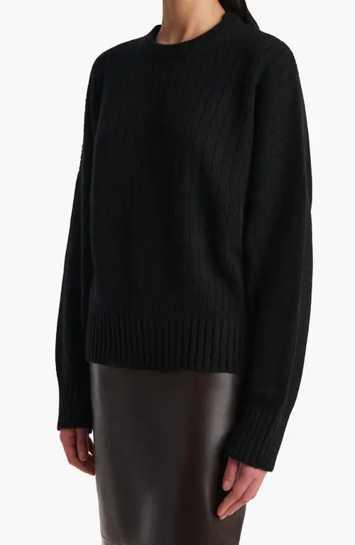 Khaite Lennox Oversize Cashmere Sweater - Black