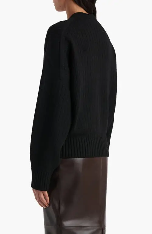 Khaite Lennox Oversize Cashmere Sweater - Black