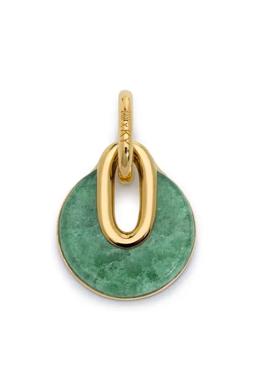 Monica Vinader X Kate Young Semiprecious Stone Pendant Necklace - 18ct Gold/green Aventurine