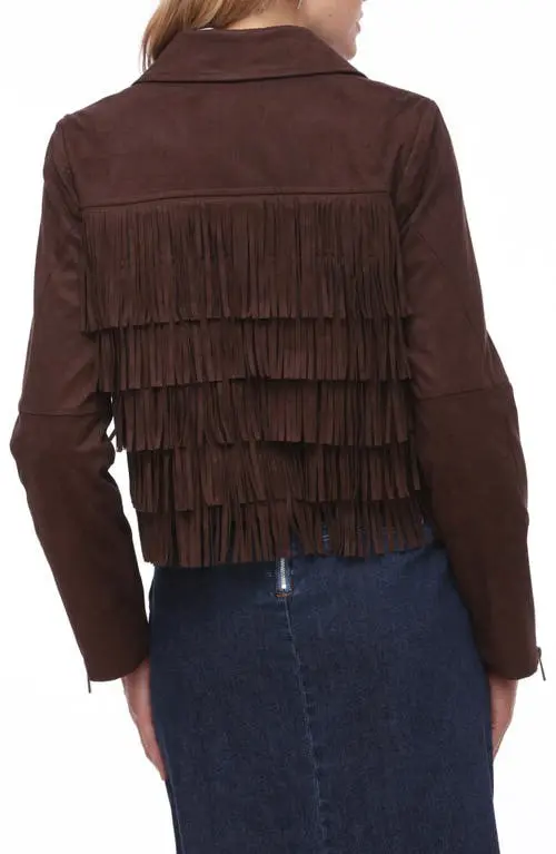 Bagatelle Faux-suede Fringe Jacket