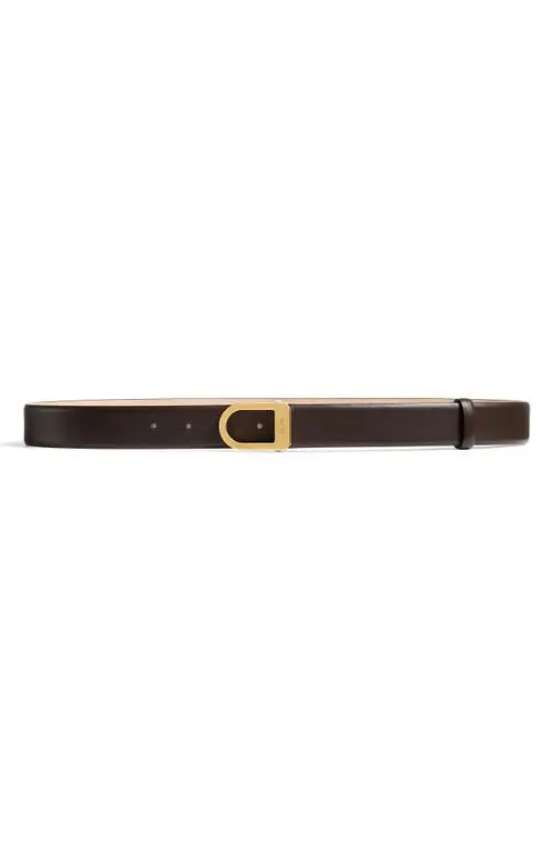 Khaite Saddle Leather Belt - Dark Brown