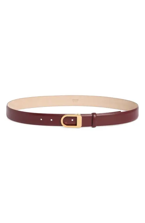 Khaite Saddle Leather Belt - Oxblood