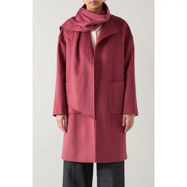 LK BENNETT Merino Wool Scarf Coat