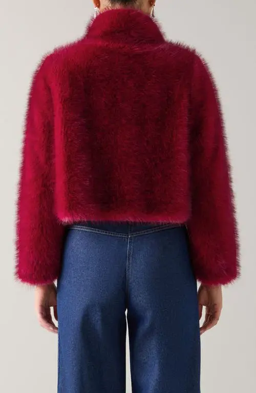 LK BENNETT Noah Faux Fur Jacket
