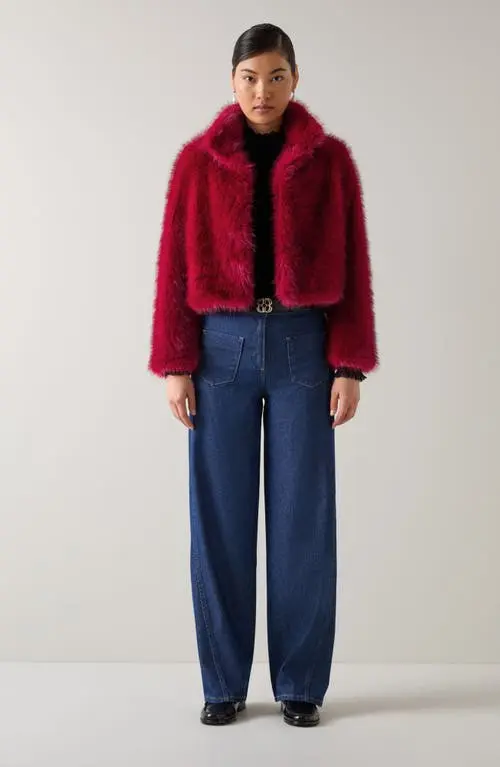 LK BENNETT Noah Faux Fur Jacket