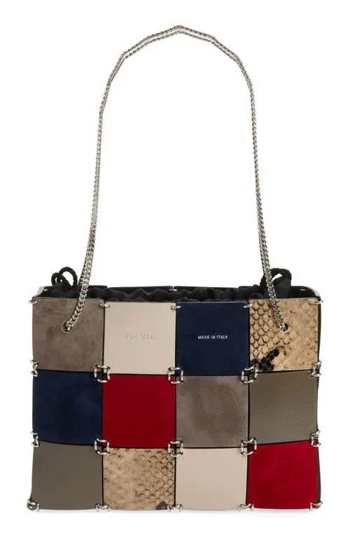 Khaite Mini Emma Patchwork Tote - Ruby Multi 695