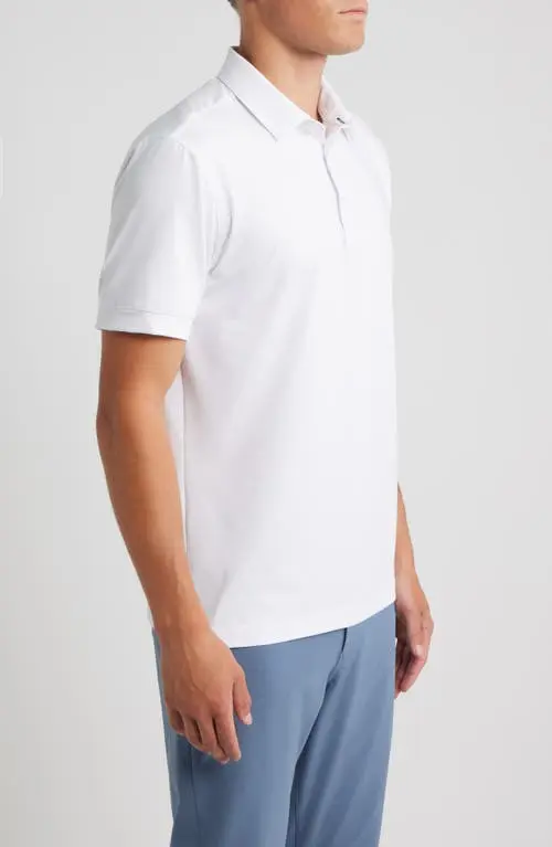 Mizzen+main Versa Trim Fit Performance Golf Polo - White Solid