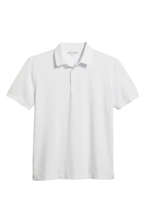 Mizzen+main Versa Trim Fit Performance Golf Polo - White Solid