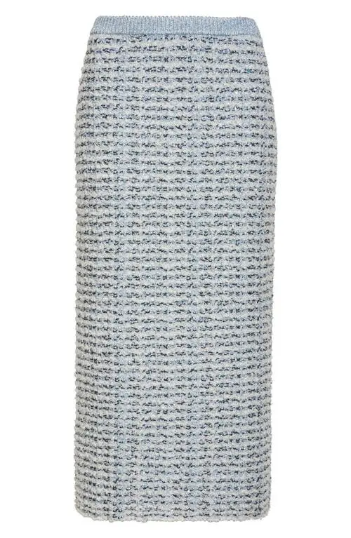 St. John Sequin Metallic Eyelash Knit Skirt