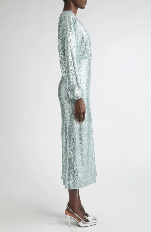 St. John Sequin Stretch Knit Midi Dress