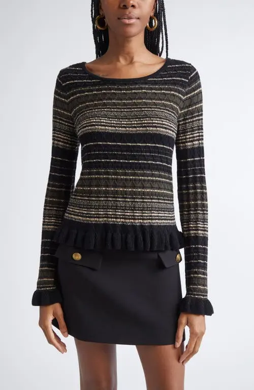 Ramy Brook Melissa Texture Merino Wool Blend Knit Top