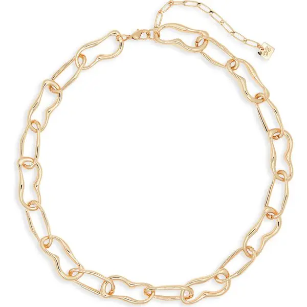 OPEN EDIT Wavy Link Necklace - Gold