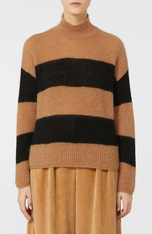 MM BY MAX MARA Tenna Stripe Turtleneck Sweater