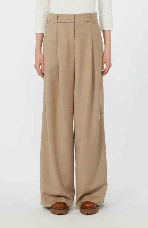 Max Mara Globale Stretch Wool Wide Leg Pants