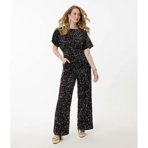 SMAK PARLOUR Wide Leg Jumpsuit - Black