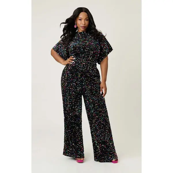 SMAK PARLOUR Wide Leg Jumpsuit - Black