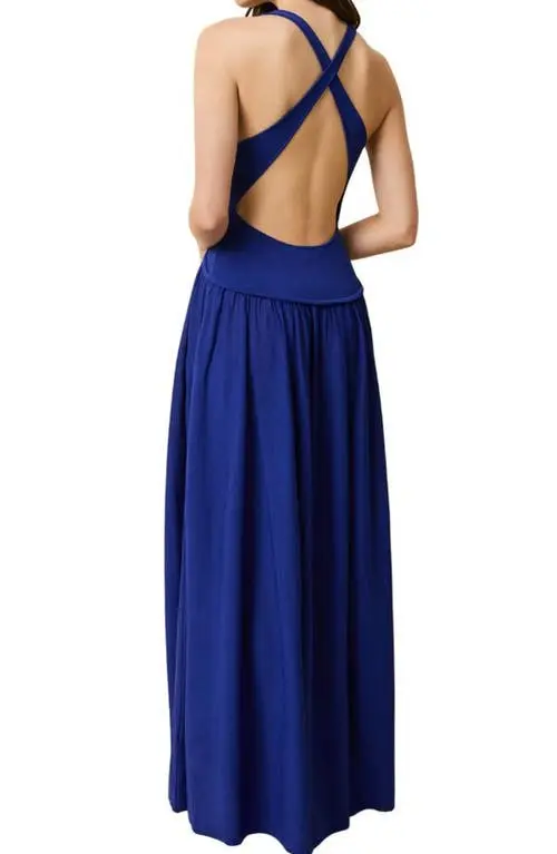 Solid & Striped The Maggie Crossback Maxi Dress - Twilight