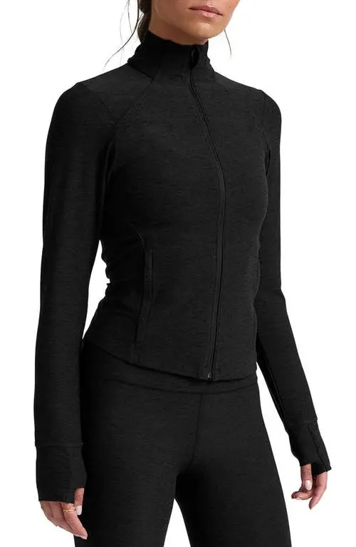 Beyond Yoga Space Dye Trails Active Jacket - Darkest Night