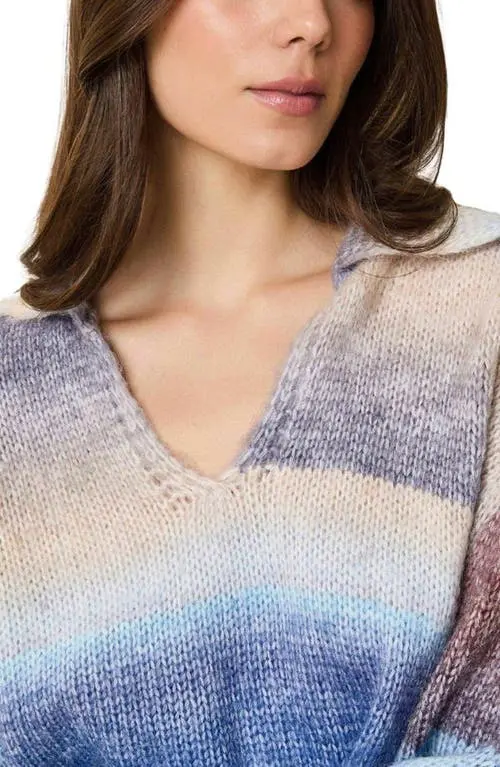 Solid & Striped The Lola Ombré Stripe Sweater - Twilight/raisin Brown