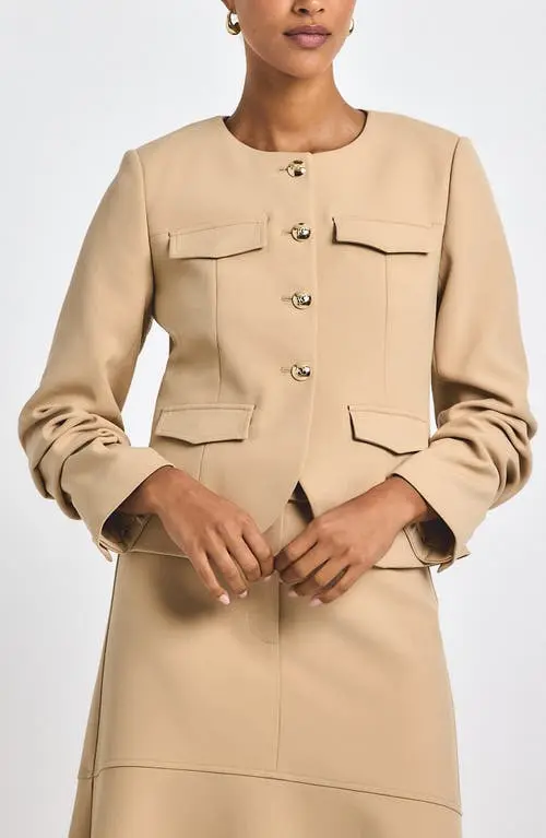 Derek Lam 10 Crosby Novessa Ruched Sleeve Jacket