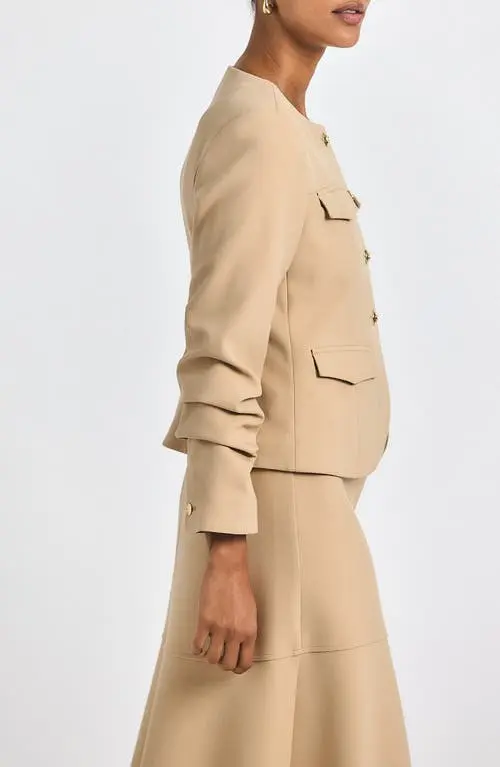 Derek Lam 10 Crosby Novessa Ruched Sleeve Jacket
