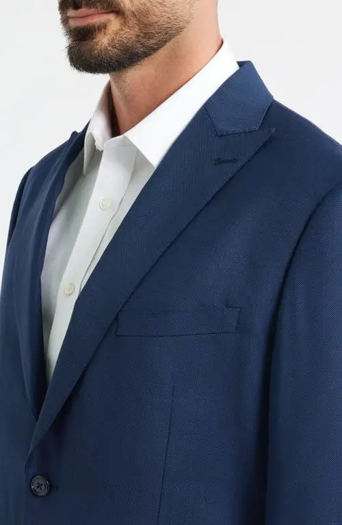 DANIEL HECHTER Textured Wool Blend Sport Coat - Navy