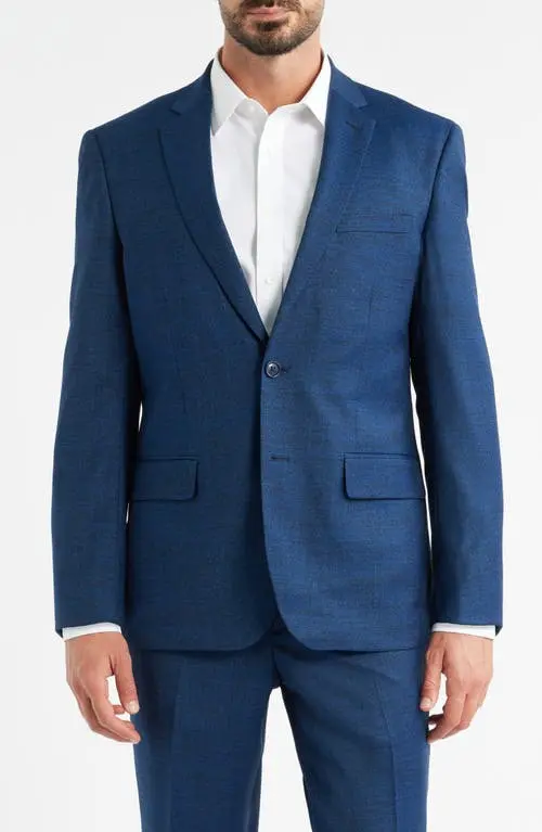 DANIEL HECHTER Modern Fit Medium Blue Méange Wool Suit