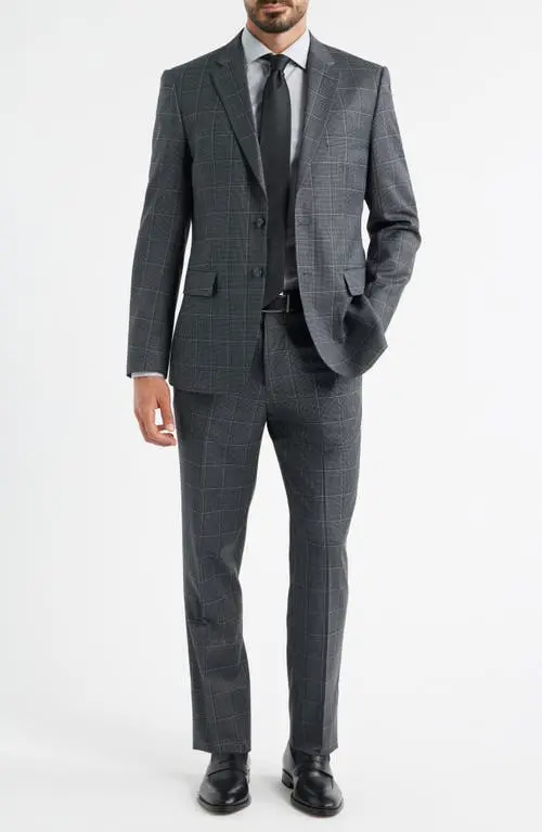 DANIEL HECHTER Windowpane Check Wool Blend Suit