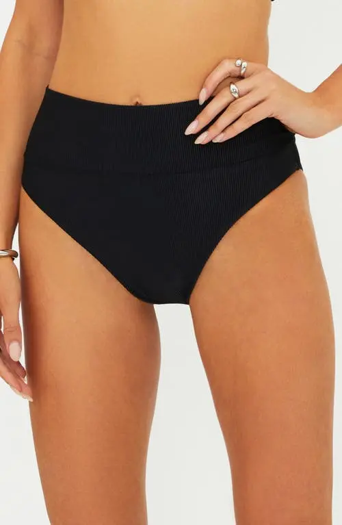 Beach Riot Highway Full Bikini Bottoms - Black