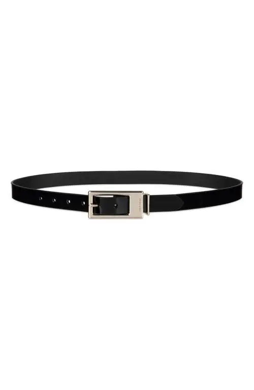 Cole Haan Elongated Buckle Leather Belt - Black