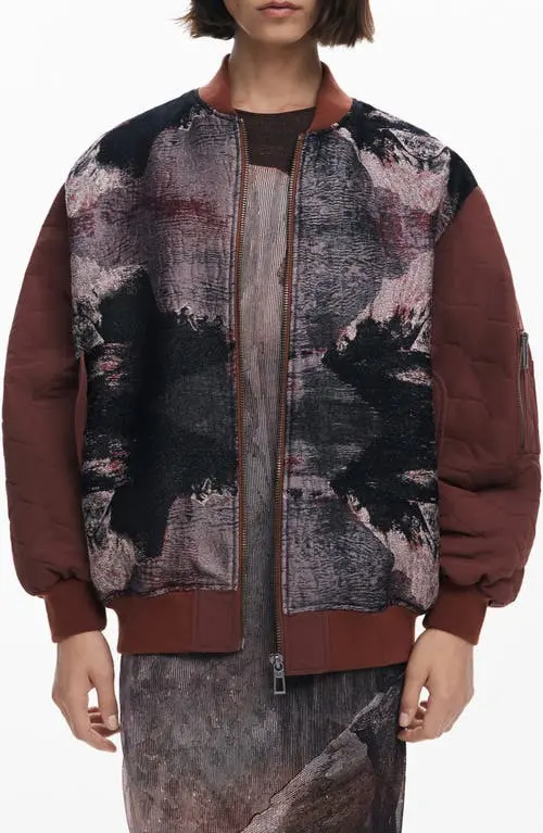 Desigual Onion Quilted Puffer Bomber Jacket