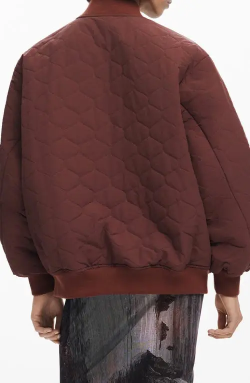 Desigual Onion Quilted Puffer Bomber Jacket