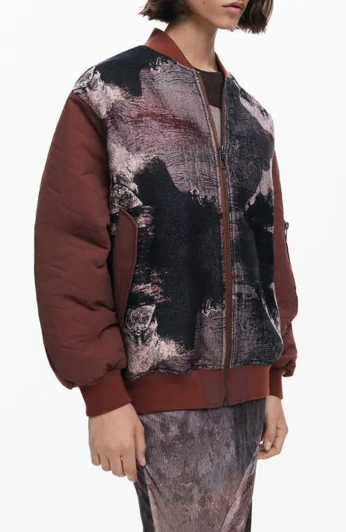 Desigual Onion Quilted Puffer Bomber Jacket