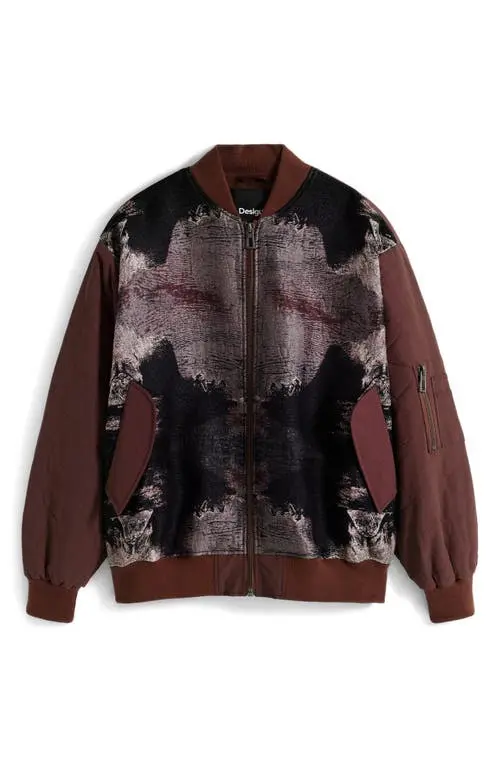 Desigual Onion Quilted Puffer Bomber Jacket