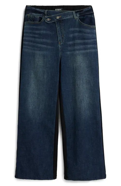 Desigual Crossover Waist Wide-leg Jeans