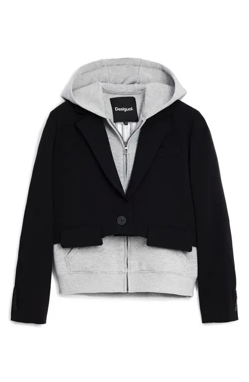 Desigual Layered Hooded Blazer
