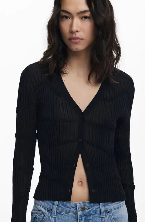 Desigual Fine Knit V-neck Cardigan