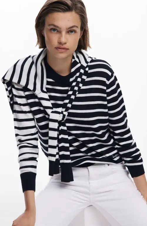 Desigual Striped Crewneck Pullover