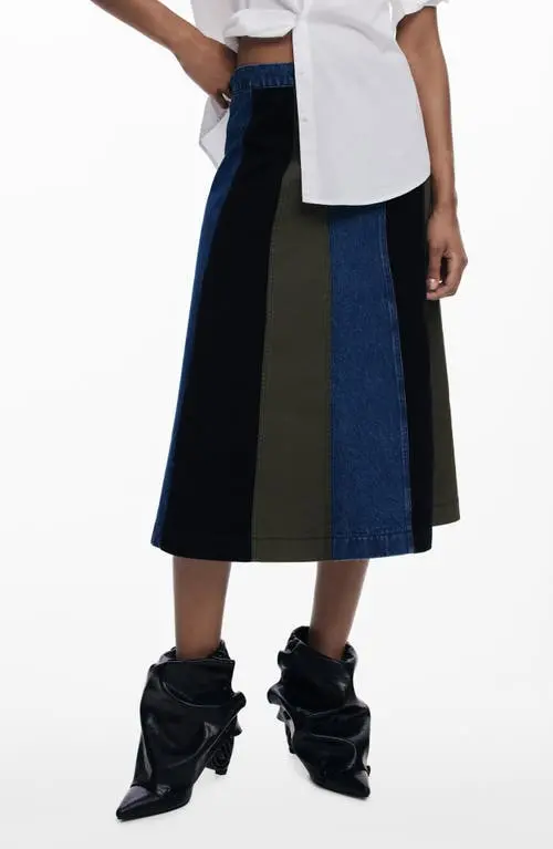 Desigual A-line Panel Skirt